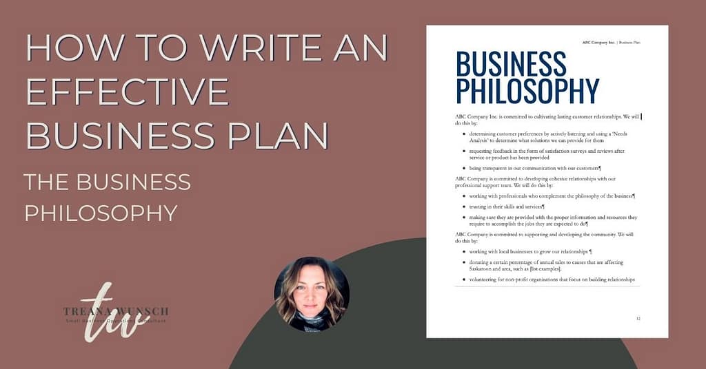 How to Write an Effective Business Plan: The Business Philosophy ...