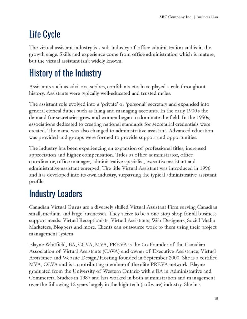 How to Write the Industry Profile Section of a Business Plan